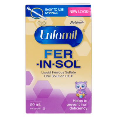 Enfamil Fer In Sol Liquid Ferrous Sulfate Oral Solution U.S.P. 50 ml ...