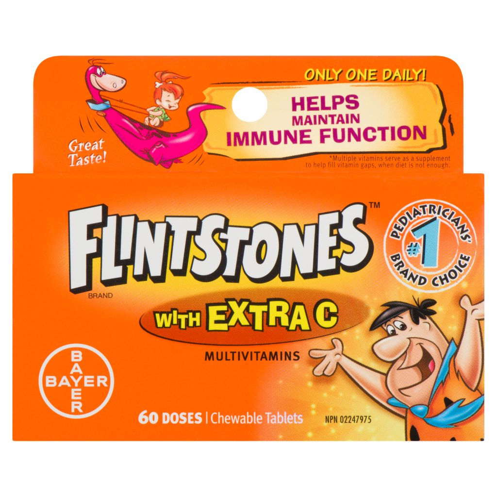 Flintstones Chewable Tablets Multivitamins with Extra C, 60 Doses ...