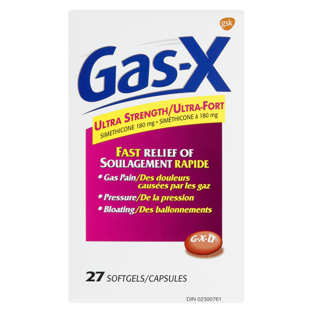 Gas-X Simethicone 180 mg Ultra Strength, 27 Softgels - WeShine.ca ...