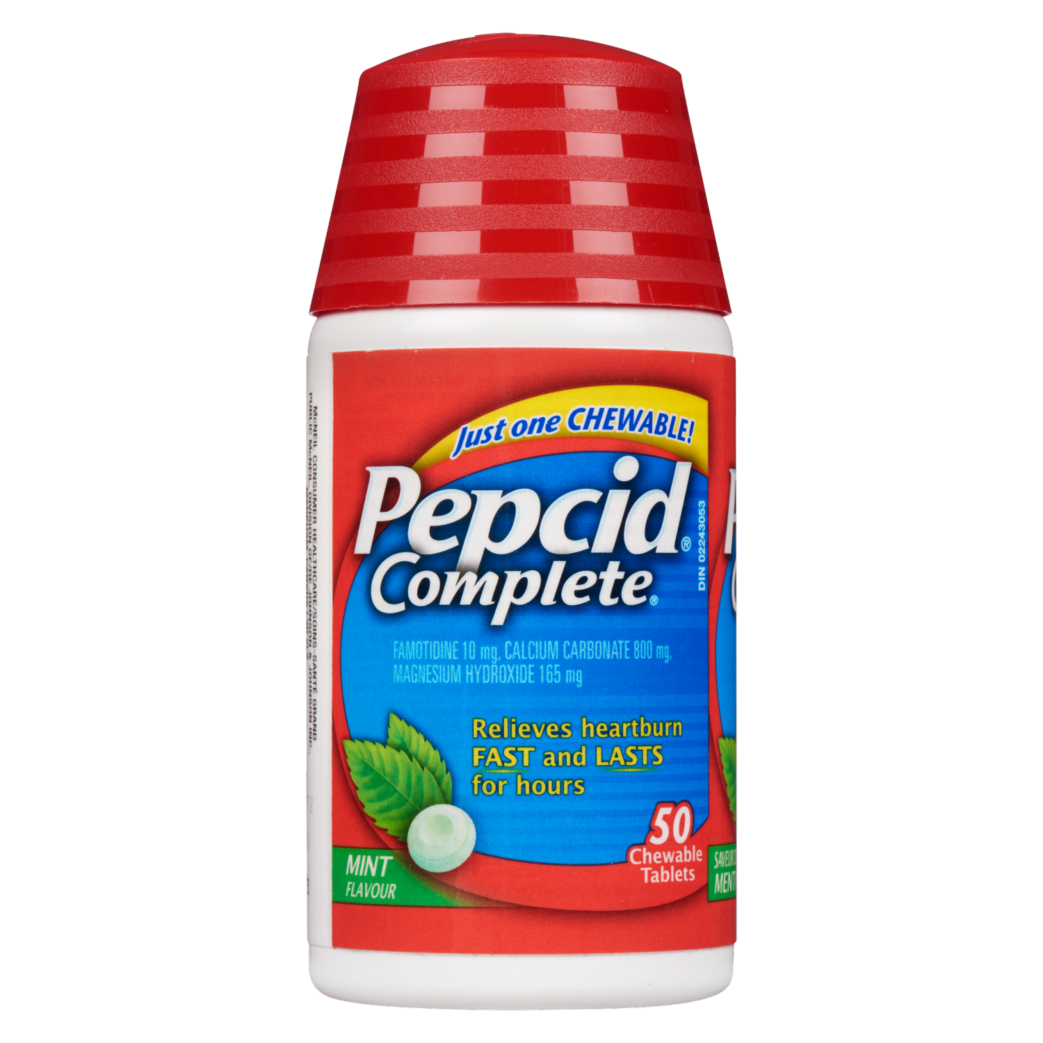 Pepcid Complete Mint Flavour, 50 Chewable Tablets - WeShine.ca | Health ...