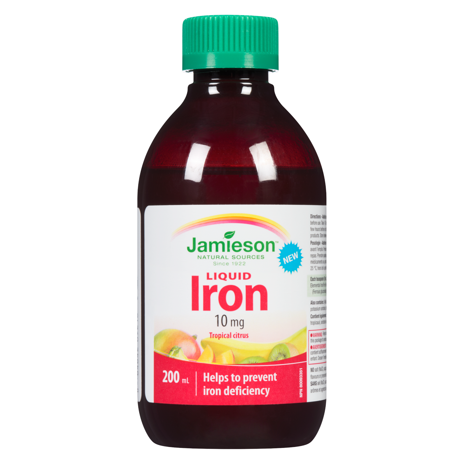 Jamieson Liquid Iron 10 mg Tropical Citrus, 200 ml - WeShine.ca ...