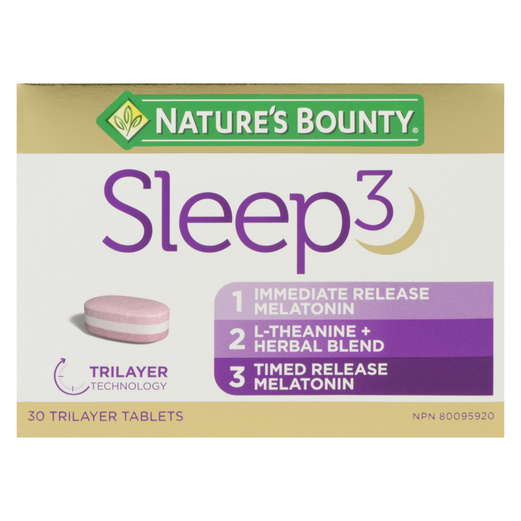 Nature's Bounty Sleep3 10 mg Melatonin, 30 Trilayer Tablets - WeShine ...