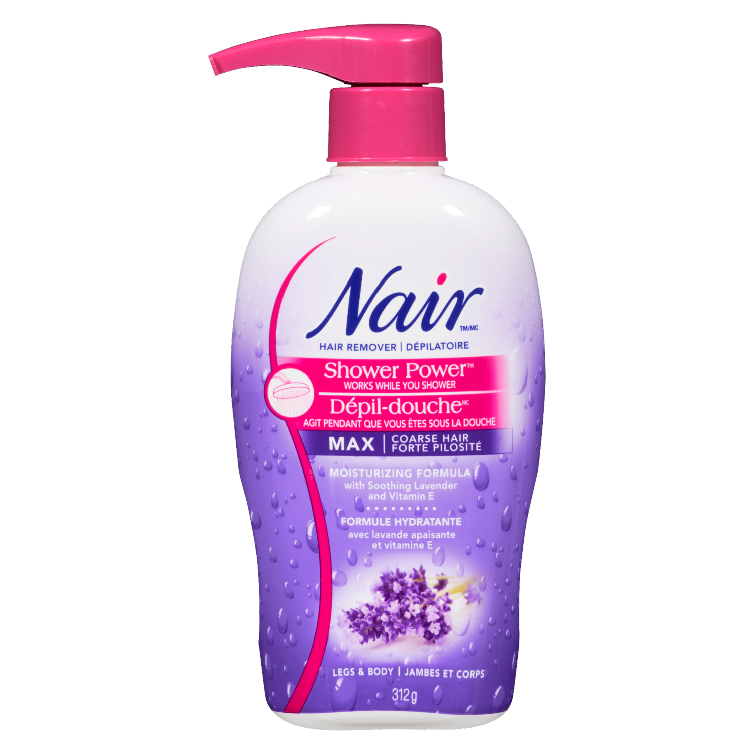 Nair Shower Power Hair Remover Max Coarse Hair Legs & Body, 312 g ...