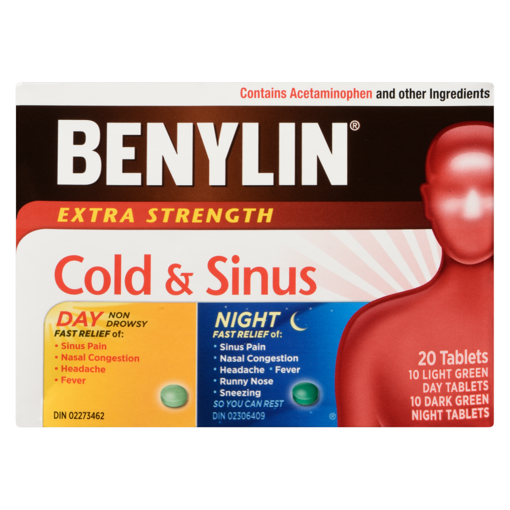 Benylin Cold & Sinus Extra Strength, 20 Tablets - WeShine.ca | Health ...